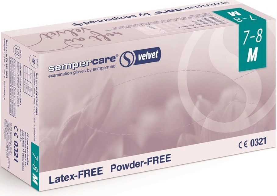Sempercare Velvet Nitrile Powder-Free Non-Sterile Gloves - Nitrile ...